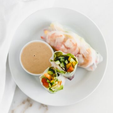 Mango Shrimp Spring Rolls + How To Roll a Spring Roll - Lively Table