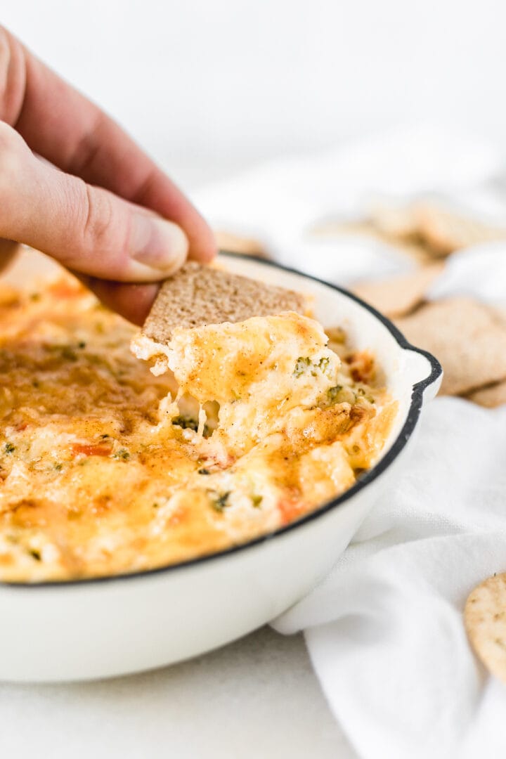 Healthier Cheesy Hot Broccoli Dip - Lively Table
