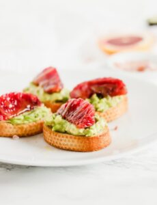 Blood Orange Avocado Crostini - Lively Table