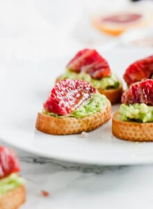 Blood Orange Avocado Crostini - Lively Table