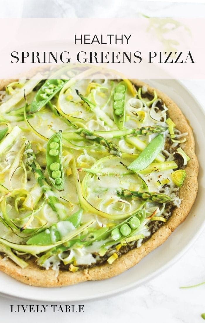 Snap Pea Asparagus Pizza with Arugula and Burrata - Lively Table