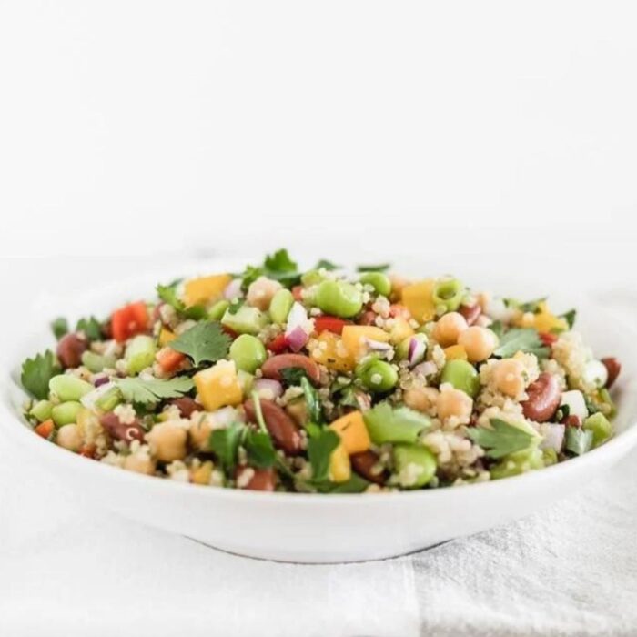 Healthy Three Bean Quinoa Salad - Lively Table