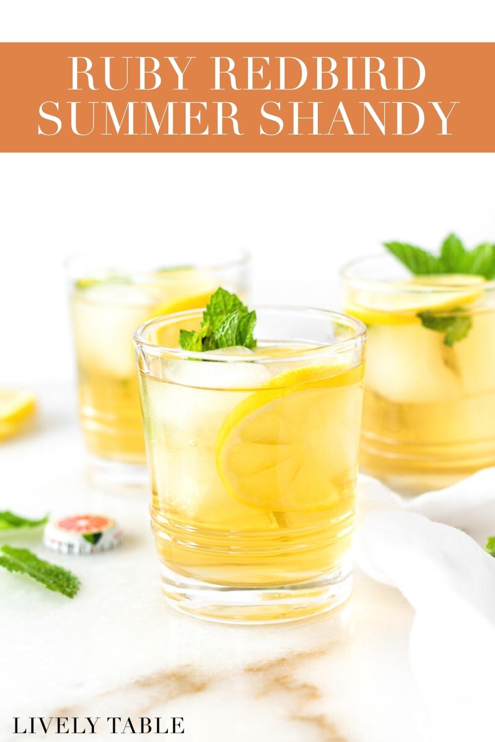 Ruby Redbird Summer Shandy - Lively Table