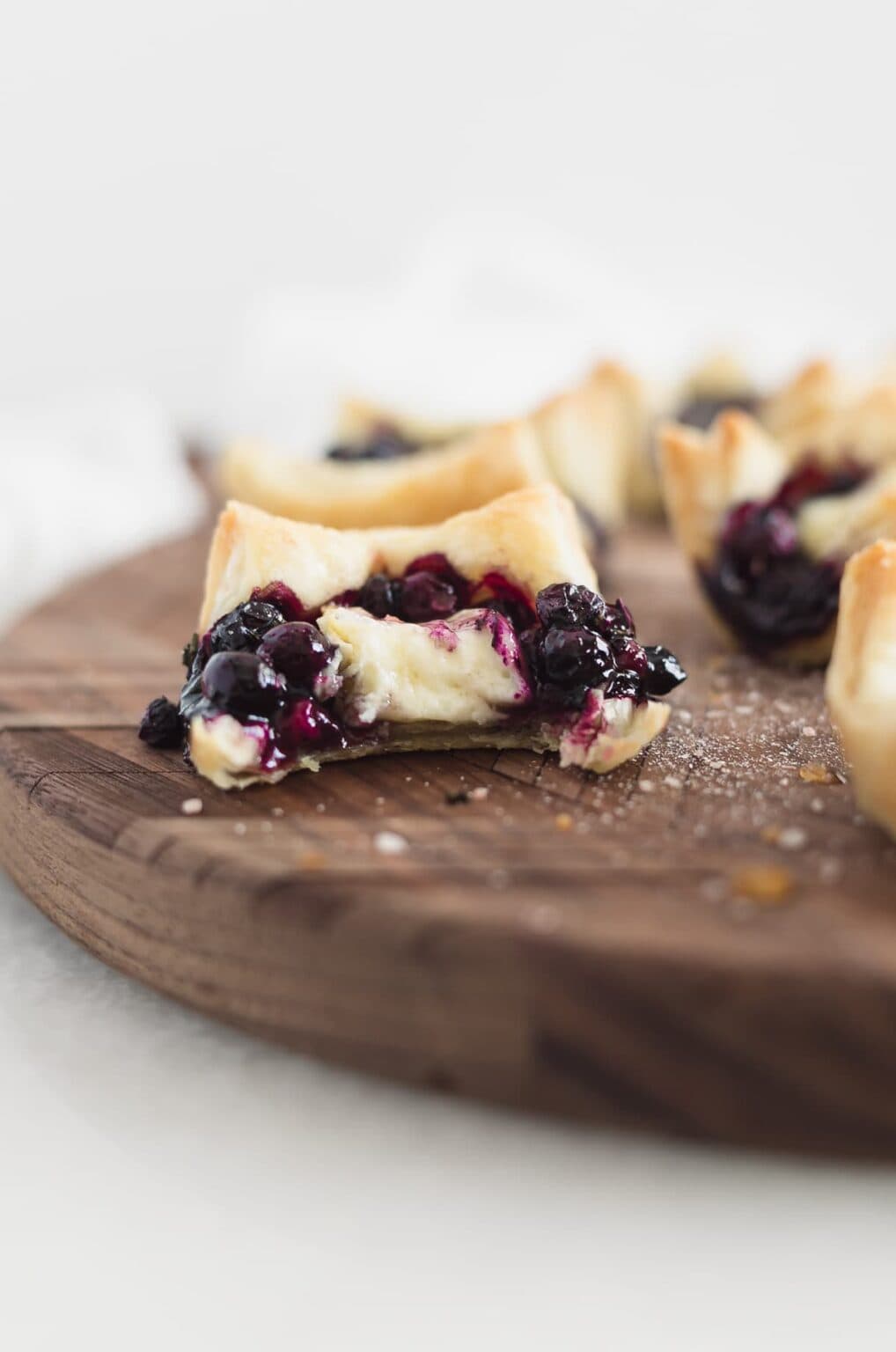 Easy Blueberry Brie Puff Pastry Bites - Lively Table