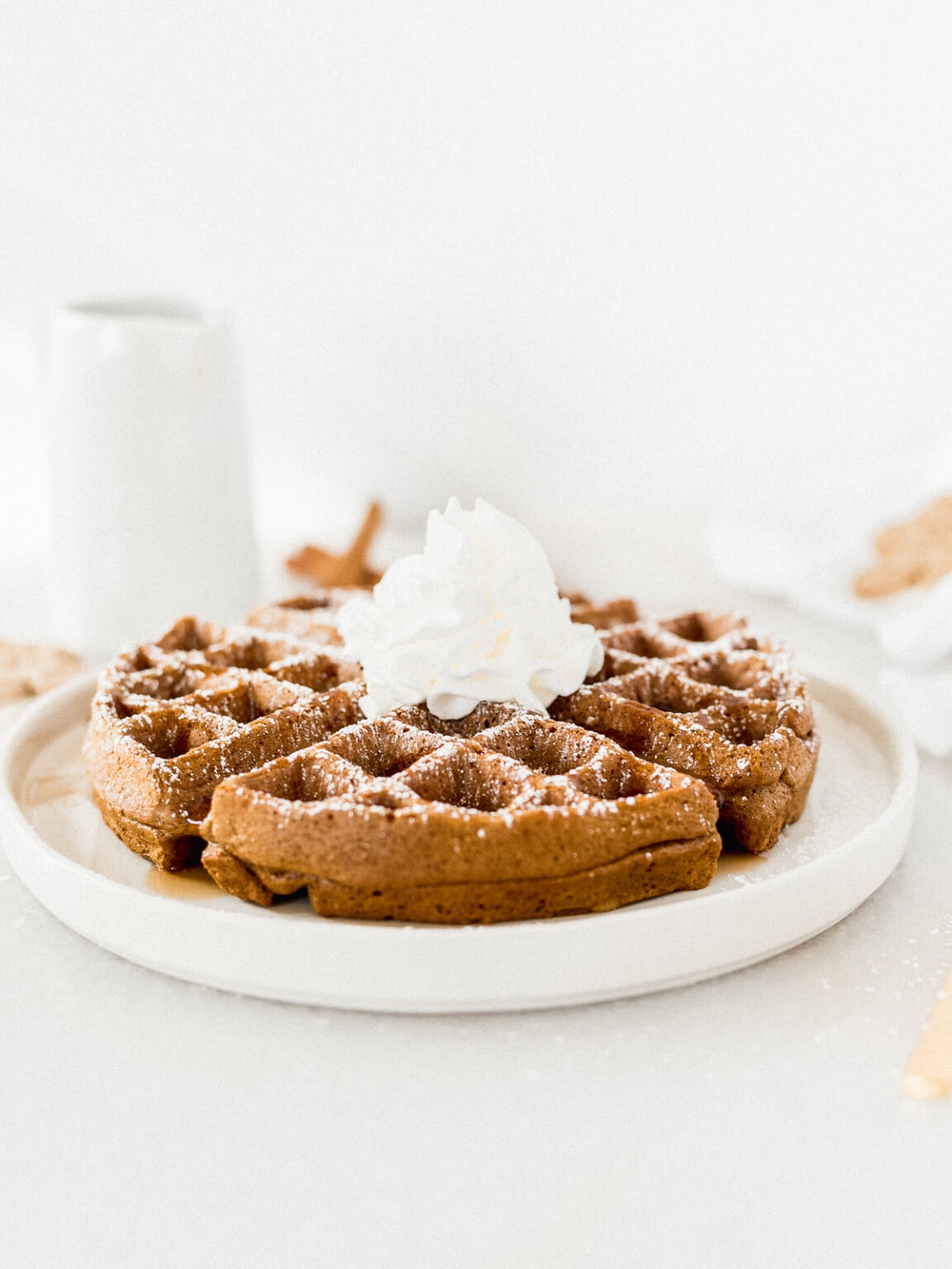 Healthy Gingerbread Waffles - Lively Table