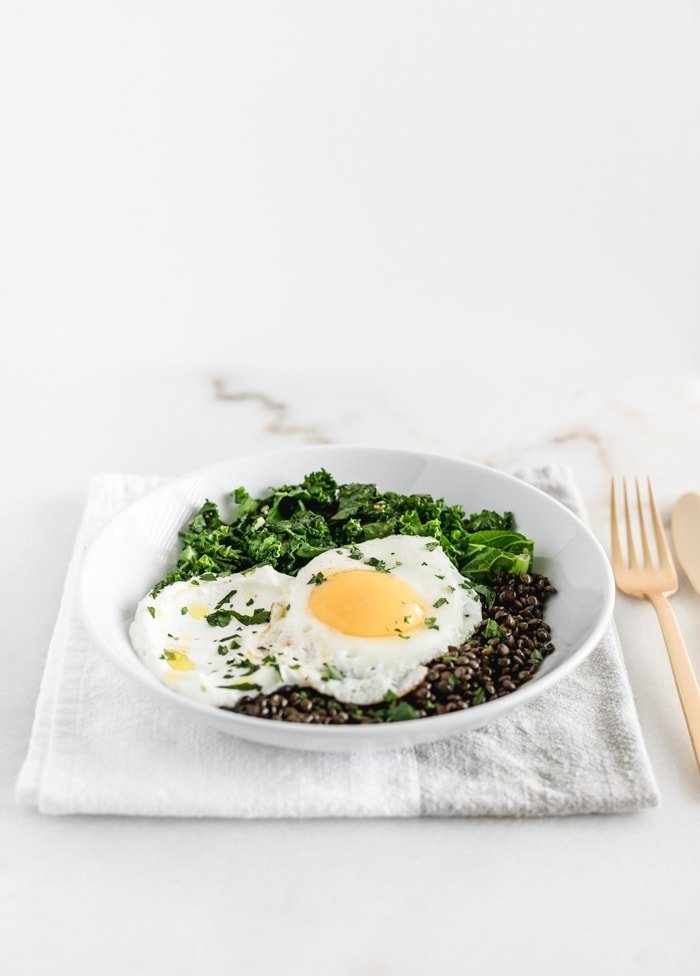 Healthy Kale Lentil Breakfast Bowls - Lively Table