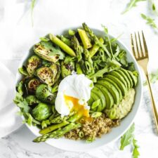 Spring Greens Grain Bowl with Soft Boiled Egg - Lively Table