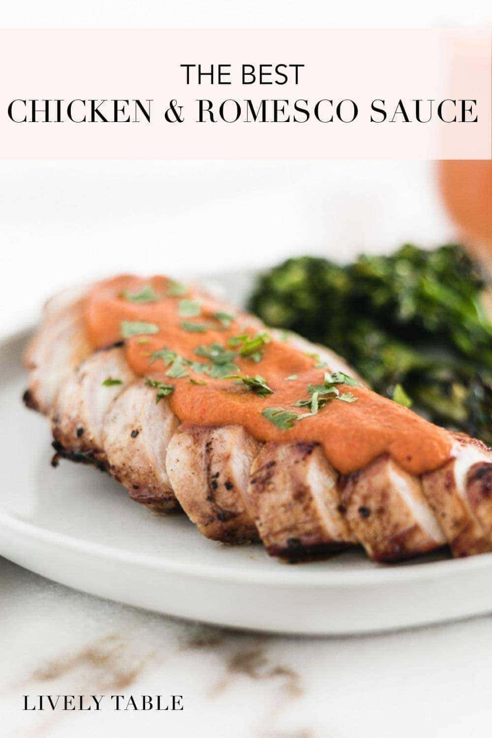 Grilled Chicken with Homemade Romesco Sauce - Lively Table