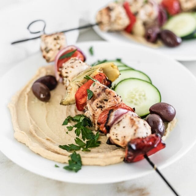Mediterranean Grilled Chicken Kabobs - Lively Table