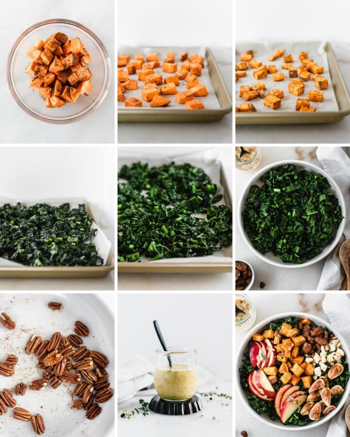 Warm Fall Harvest Kale Salad - Lively Table