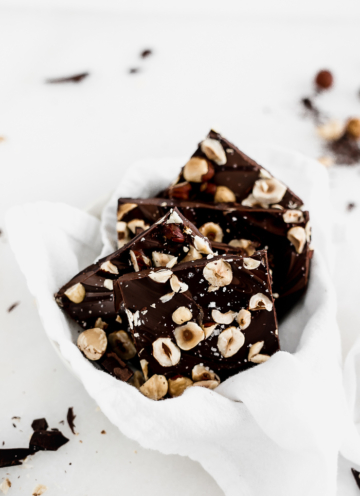 Salted Dark Chocolate Hazelnut Bark - Lively Table