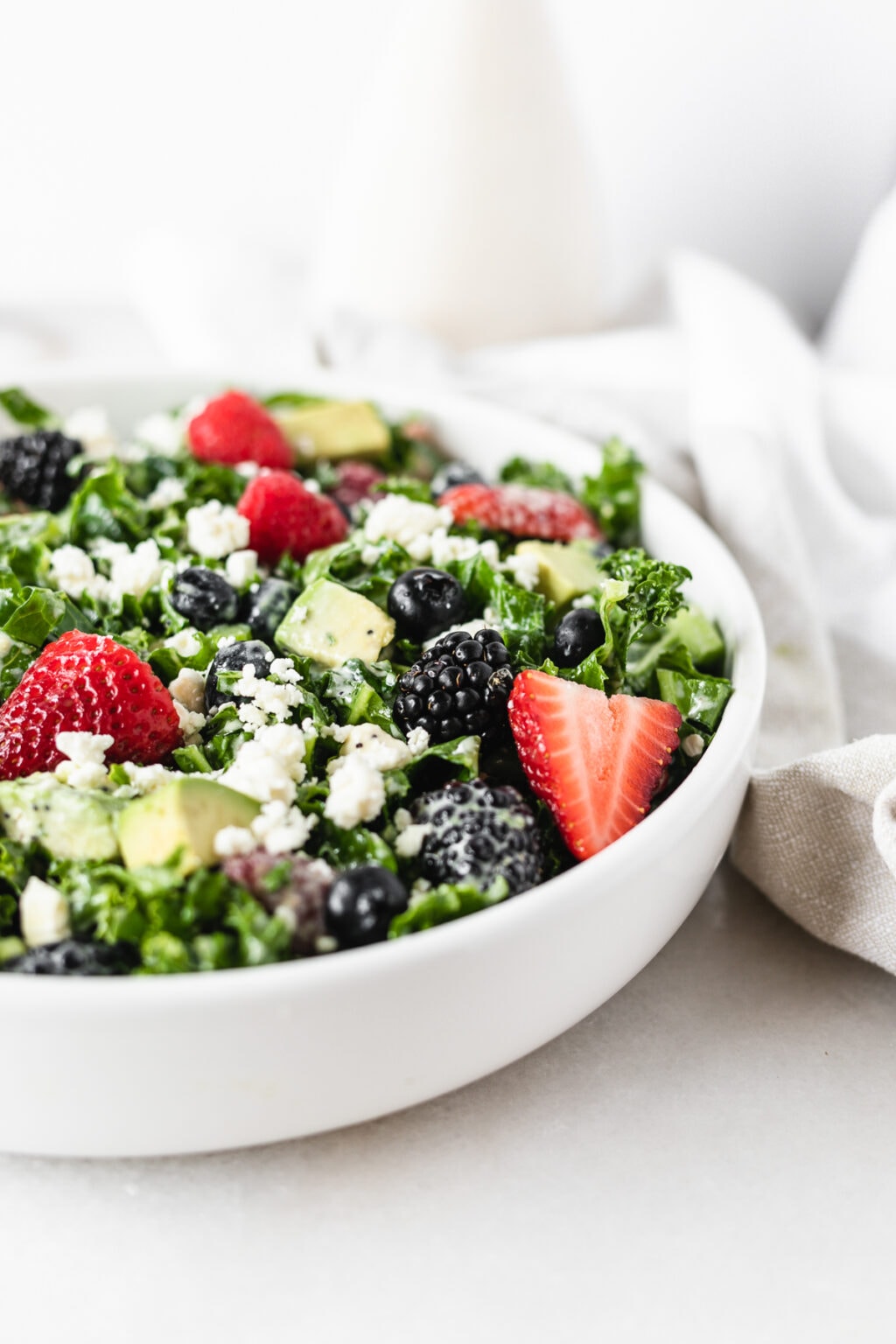 Berry Avocado Kale Salad - Lively Table