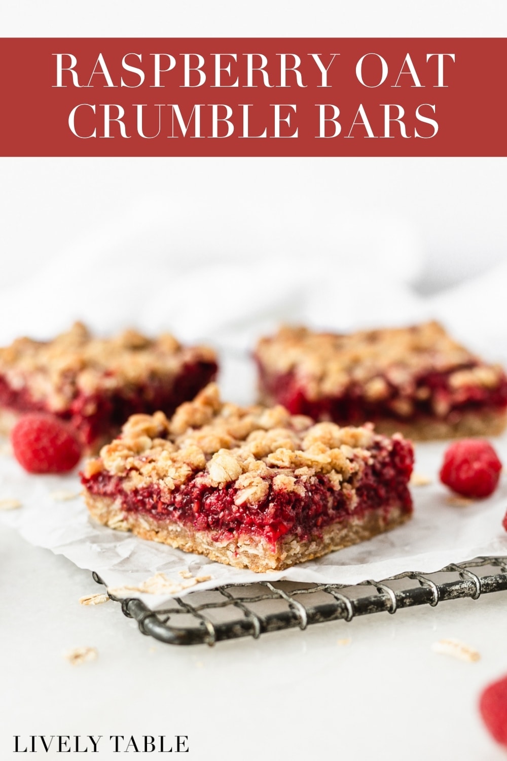Raspberry Oat Crumble Bars - Lively Table