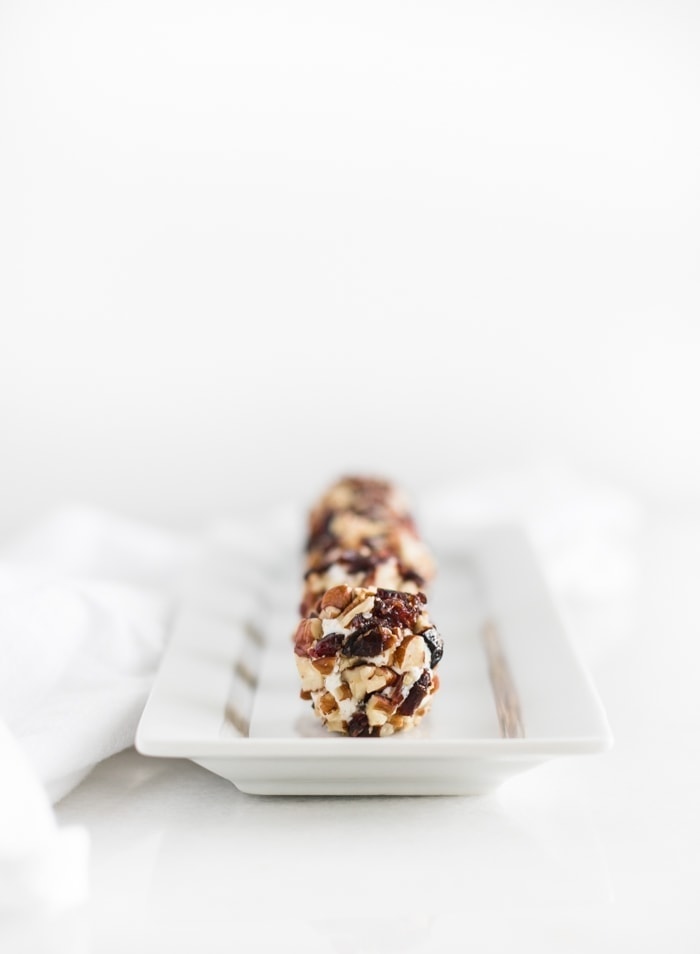 Cranberry Pecan Mini Goat Cheese Balls