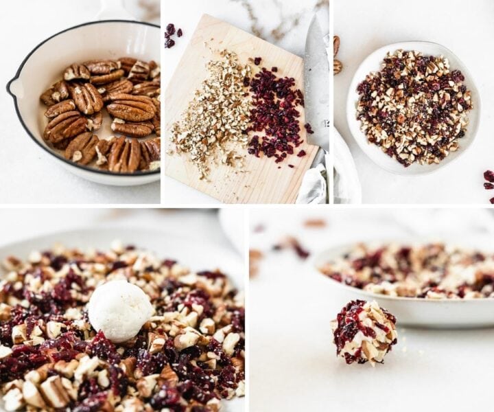 Cranberry Pecan Mini Goat Cheese Balls