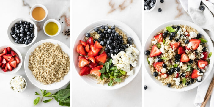 Red White and Blue Berry Quinoa Salad