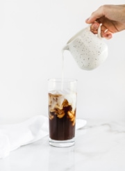 Iced Lavender Cold Brew Latte + How To Make Cold Brew In A French Press