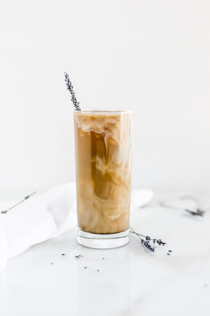 Iced Lavender Cold Brew Latte + How To Make Cold Brew In A French Press