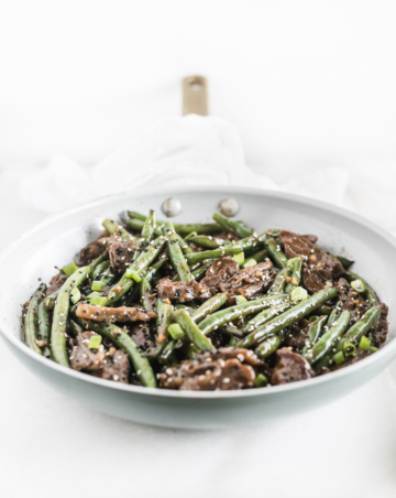 Easy Sesame Ginger Beef and Green Beans - Lively Table