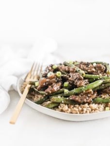 Easy Sesame Ginger Beef and Green Beans - Lively Table