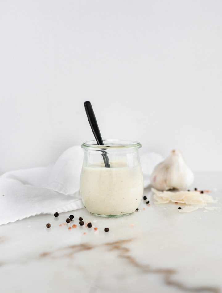 Healthy Greek Yogurt Caesar Dressing - Lively Table