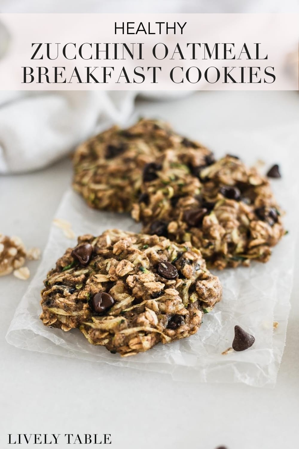 Healthy Zucchini Oatmeal Breakfast Cookies - Lively Table