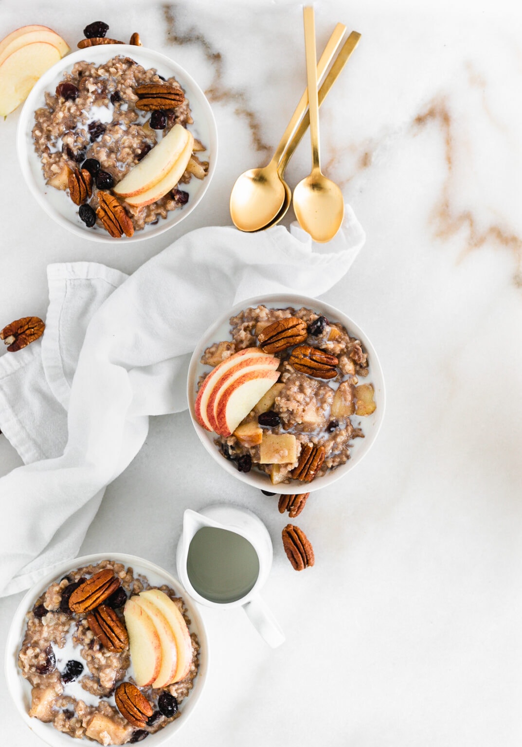 Overnight Slow Cooker Cranberry Apple Oatmeal - Lively Table