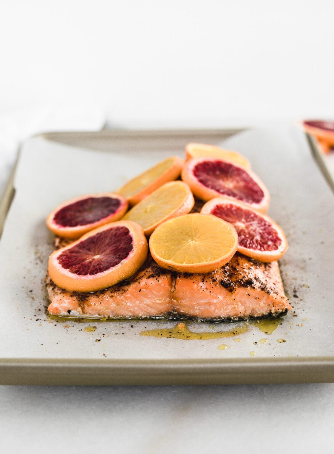 Slow Roasted Chili Blood Orange Salmon - Lively Table