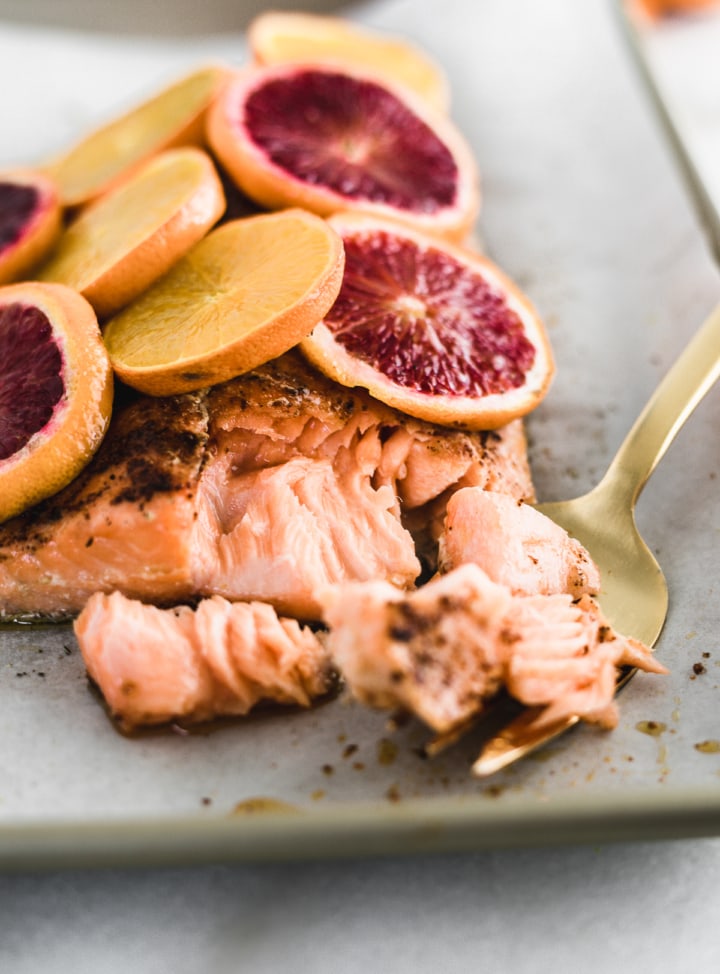Slow Roasted Chili Blood Orange Salmon - Lively Table