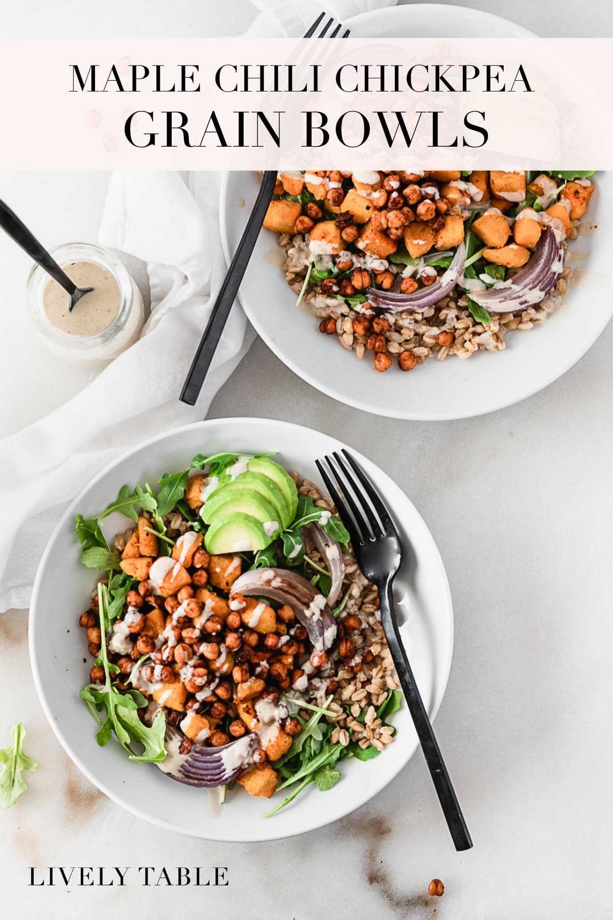 Maple Chili Chickpea Grain Bowls - Lively Table