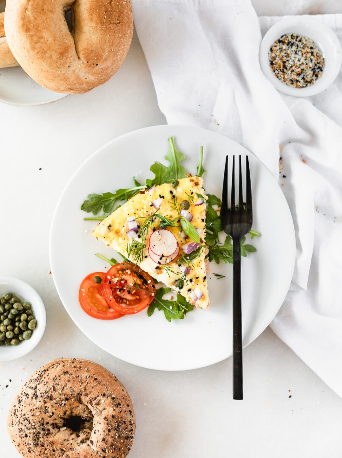 Everything But The Bagel Lox Frittata - Lively Table