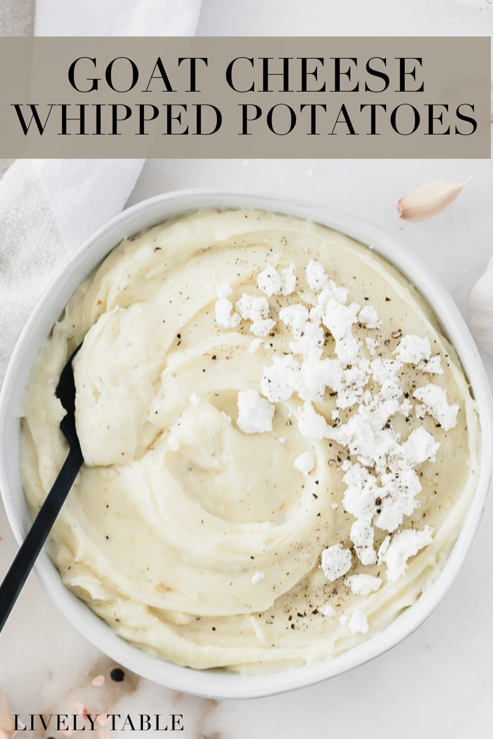 Whipped Black Pepper Goat Cheese Mashed Potatoes - Lively Table