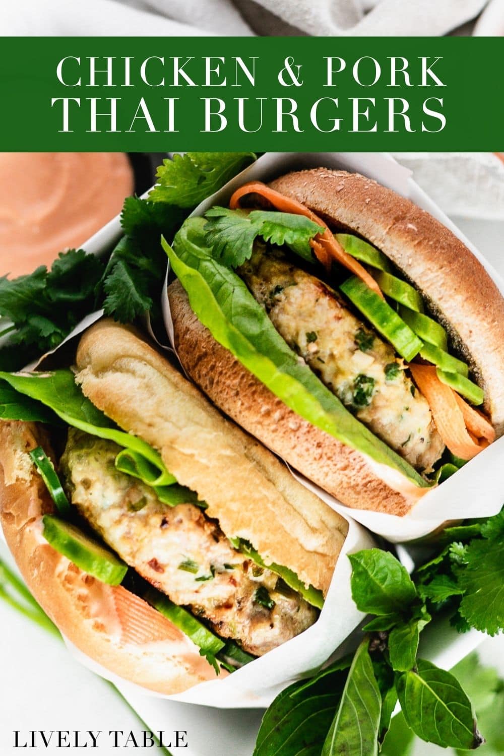 Healthy Thai Burgers - Lively Table