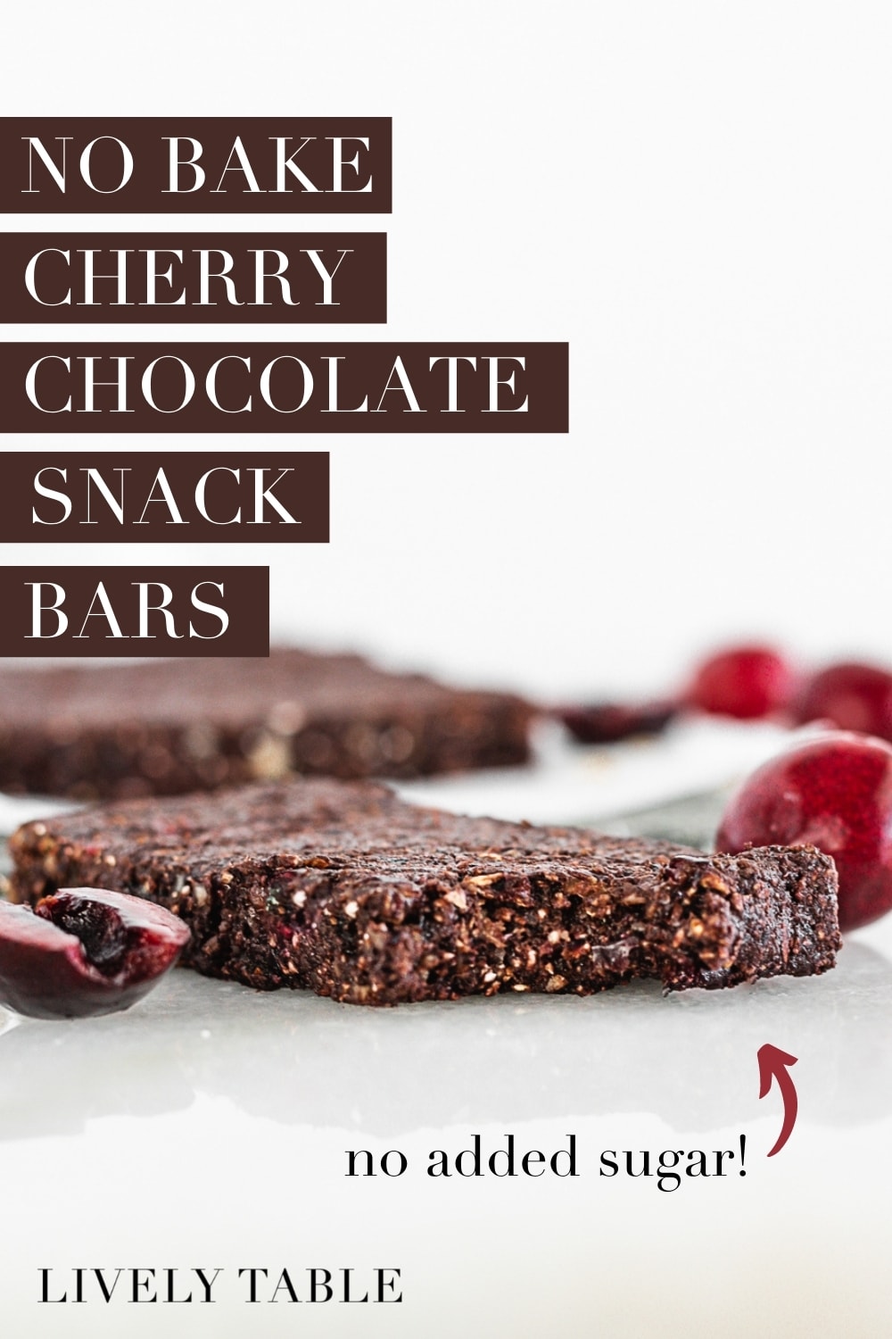 No Bake Cherry Chocolate Snack Bars - Lively Table