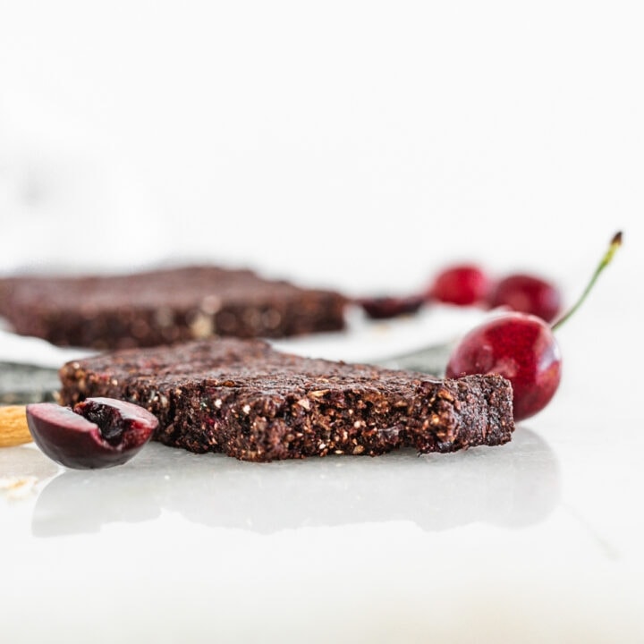 No Bake Cherry Chocolate Snack Bars - Lively Table
