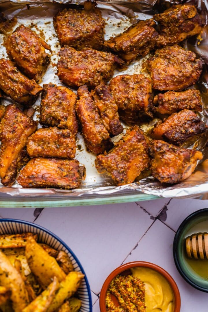 Fall-Off-The-Bone Honey and Mustard Slow Cooker Ribs - Lively Table