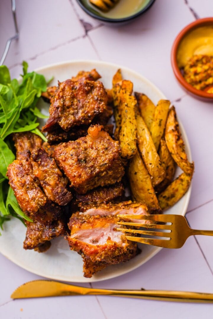 Fall-Off-The-Bone Honey and Mustard Slow Cooker Ribs - Lively Table