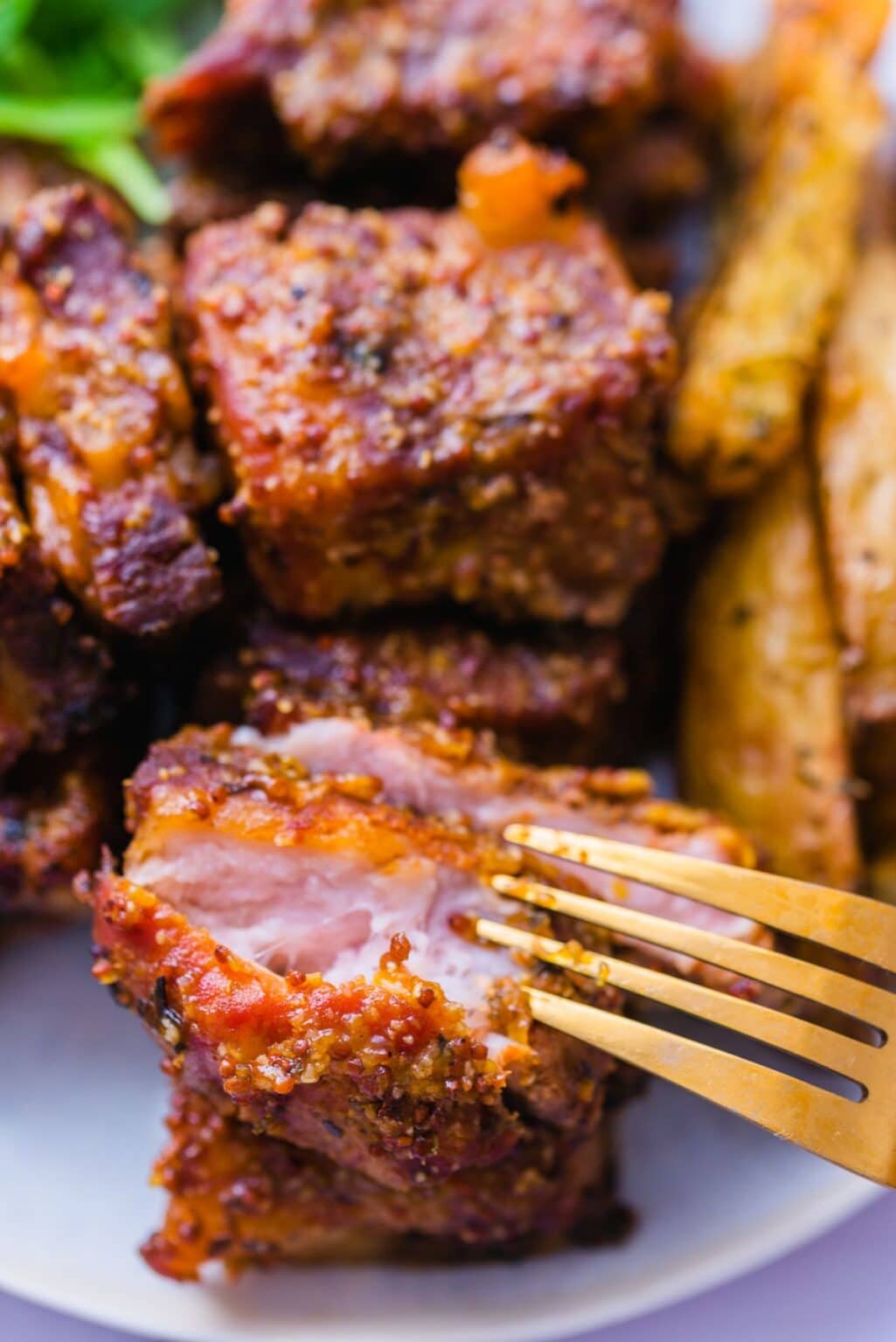 Fall-Off-The-Bone Honey and Mustard Slow Cooker Ribs - Lively Table