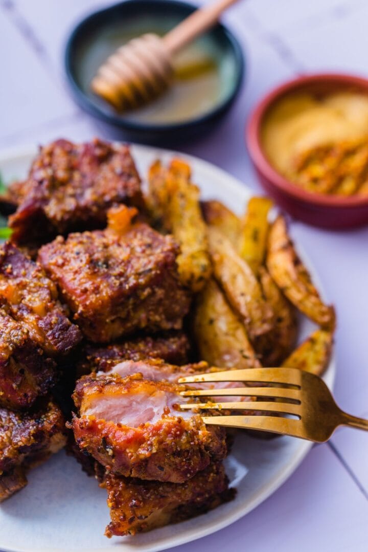 Fall-Off-The-Bone Honey and Mustard Slow Cooker Ribs - Lively Table