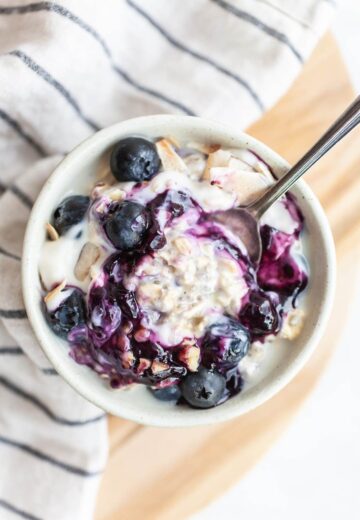 Blueberries Become Part of the Oats Instead of Sitting on Top