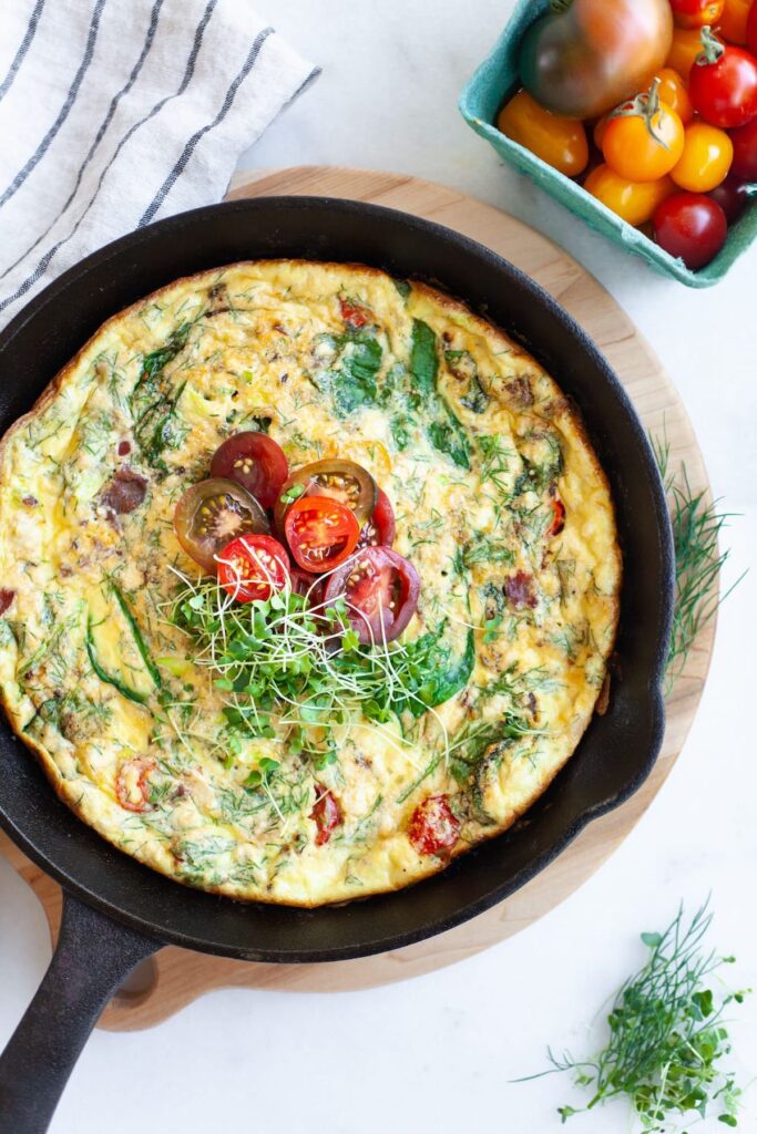The Secret To A Rich Frittata Wasn't Dairy After All
